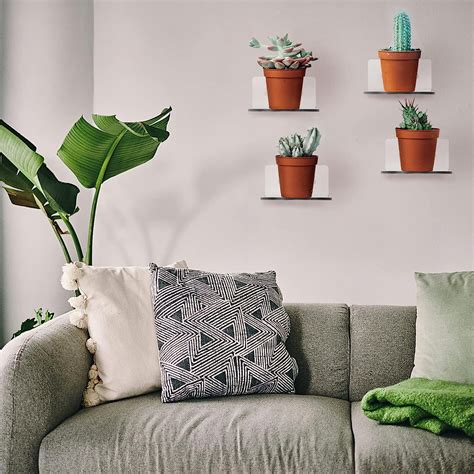 Rebrilliant Acrylic Small Adhesive Wall Shelves Mini Floating Shelves