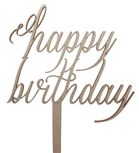 Topper Na Urodziny Napis Na Tort Happy Birthday 12961809791 Allegro Pl