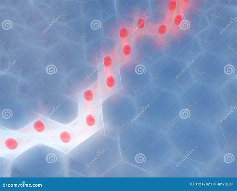 Pathway Through Nodes Of A Network Royalty Free Cartoon Cartoondealer