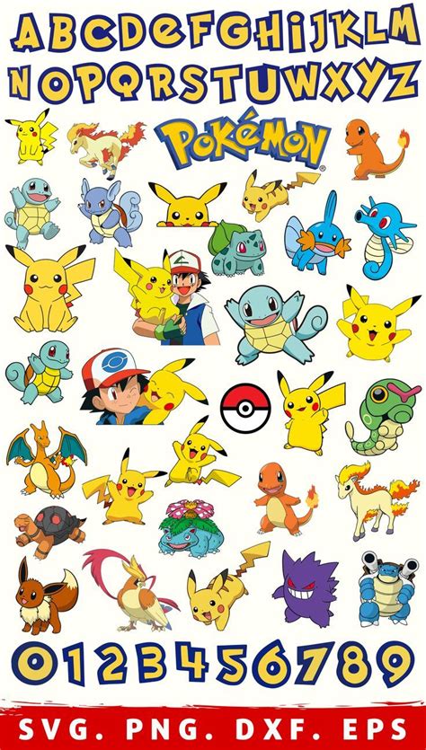 Pokemon Alphabet Pokemon Svg Pokemon Clipart Pokemon Cricut Pokemon Cut