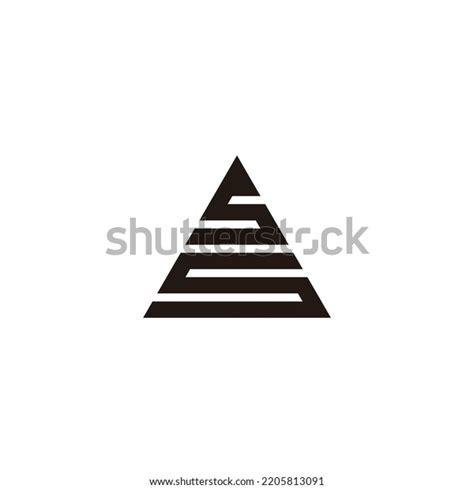 Letter Ss Triangle Geometric Symbol Simple Stock Vector Royalty Free