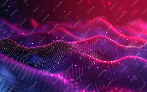 Abstract Waving Particle Technology Background Design Abstract Wave