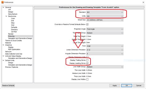 how to edit set trailing leading zeroes in a fusion 360 drawing