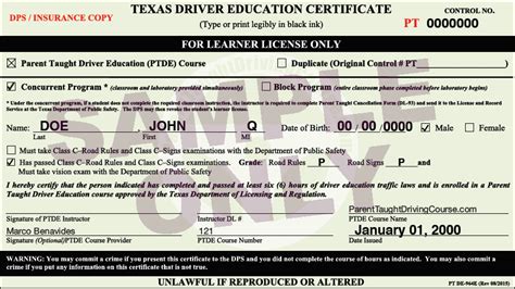 Impact Texas Drivers Itd Program Certificate At Rosalind Villani Blog
