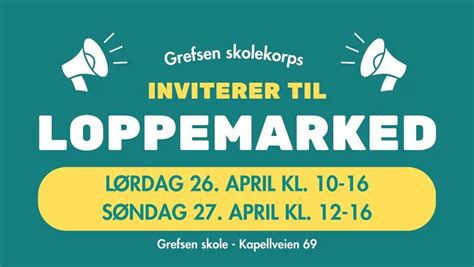 Loppemarked Grefsen Skolekorps Markedsdager No