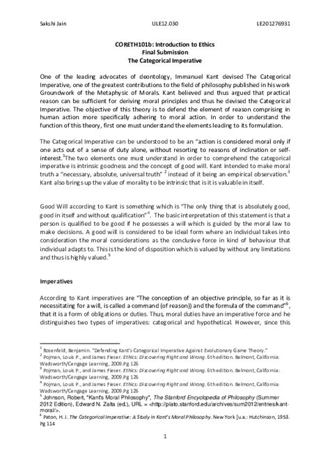 pdf the categorical imperative