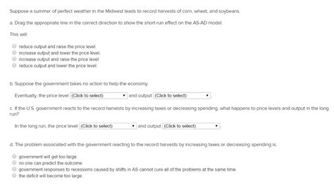 Solved Use The AS AD Model Below To Answer The Following Chegg Com