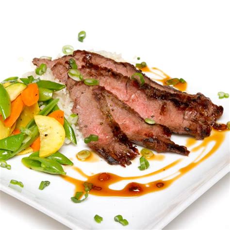 Grilled Skirt Steak With Fresh Ginger And Scallion