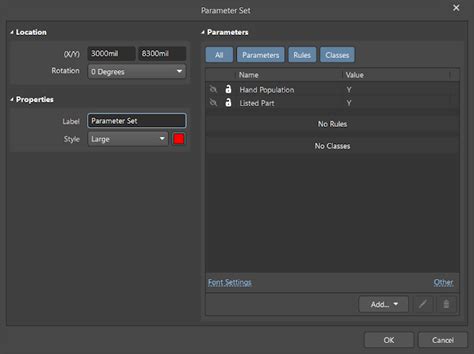 Electronics Blog Altium Parameter Set Example