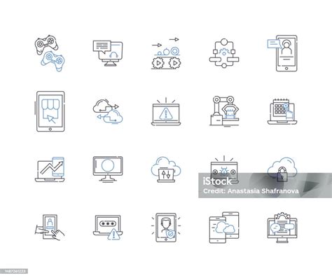 프린터 라인 아이콘 컬렉션입니다 잉크젯 레이저 무선 다기능 사진 사무실 컴팩트 벡터 및 선형 그림 색깔 단색 휴대용 개략 표시 세트 아이콘에 대한 스톡 벡터 아트 및 기타