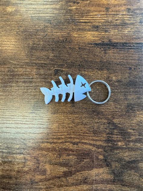 Flexi Fish Skeleton Keychain Etsy