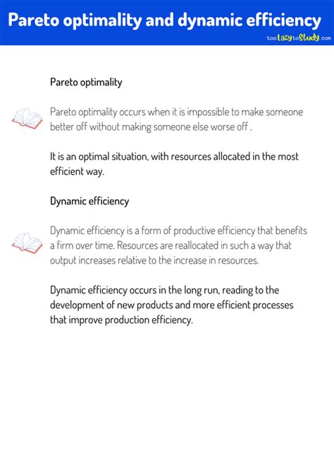 Pareto Optimality And Dynamic Efficiency Economics Notes Explained
