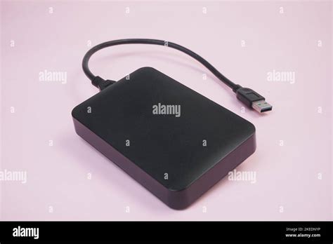 Portable External Hard Drive Usb Cable Stock Photo Alamy