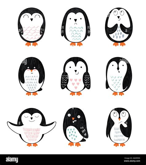 Vector Cartoon Penguins Stock Vector Image And Art Alamy