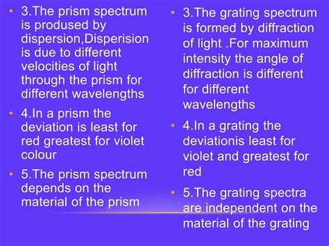 Comparison Of Prism And Grating Spectrapptx