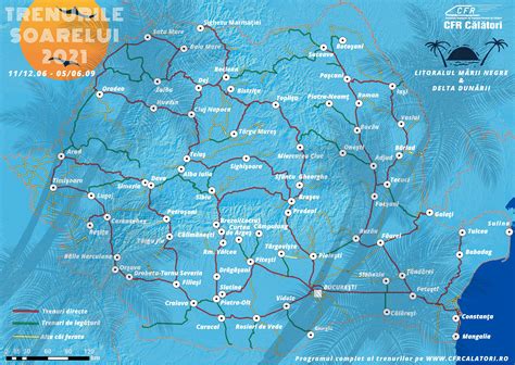 Programul Estival De Transport Trenurile Soarelui 2021 CFR Calatori