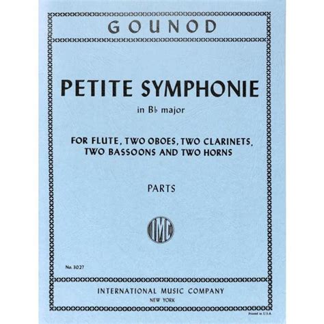 Petite Symphonie In Bb Major For Flute Two Oboes Two Clarinets Two