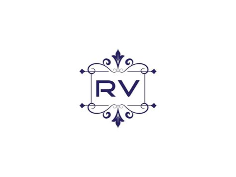 Monogram Rv Luxury Logo Unique Rv Logo Letter Design 17682985 Vector
