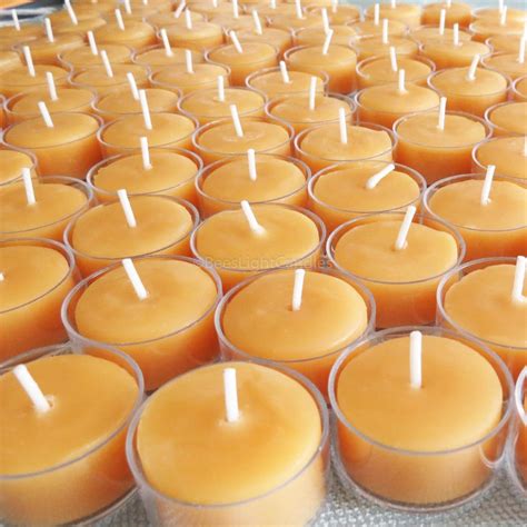 Vela De Cera De Abeja Tealight Cuatro Docena 100 Natural Etsy