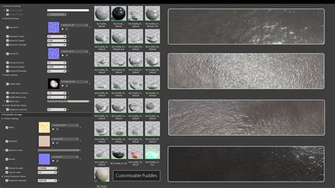 Customizable Puddles Unreal Engine Asset