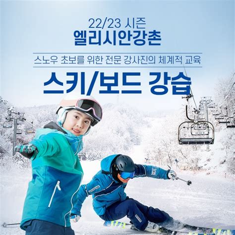 놀이의발견 엘리시안 강촌 2223 스키 보드 직영 강습