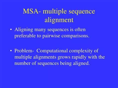 Ppt Msa Multiple Sequence Alignment Powerpoint Presentation Free