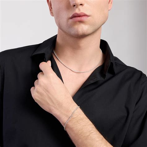 Bracciale Tennis Uomo Con Zirconi Mabina Gioielli