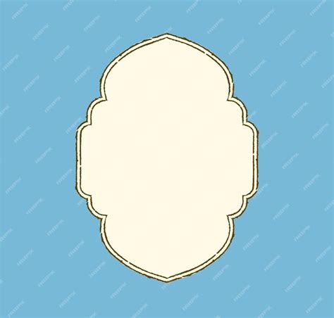 이란 아랍어 이슬람 Tazib Eslami 문자 상자 프레임 아트 경계 고급 금 파란 터 프리미엄 벡터