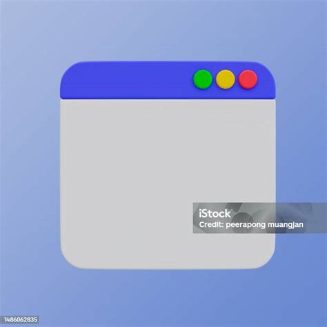 3d 최소 빈 웹 템플릿입니다 복사 공간이 있는 브라우저 모형입니다 3d 렌더링 그림입니다 0명에 대한 스톡 사진 및 기타 이미지 Istock