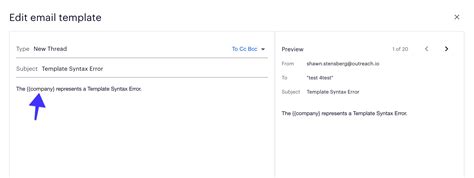 Sequencing Error Template Syntax Error Or Internal Error Outreach