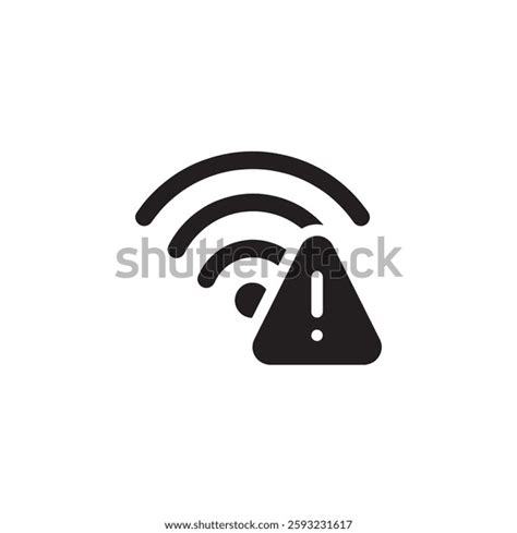 Wifi Connection Error Warning Icon Vector Stock Vector Royalty Free