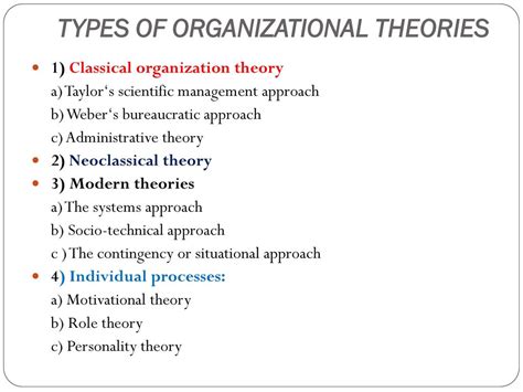 What Are The Two Types Of Organizational Theories Killerinsideme