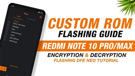 Install Custom Rom On Redmi Note 10 Promax Encryption And Decryption Full Tutorial Youtube