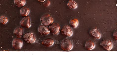 Black Chocolate Bar With Large Hazelnuts Stock Photo Image Of Sugar