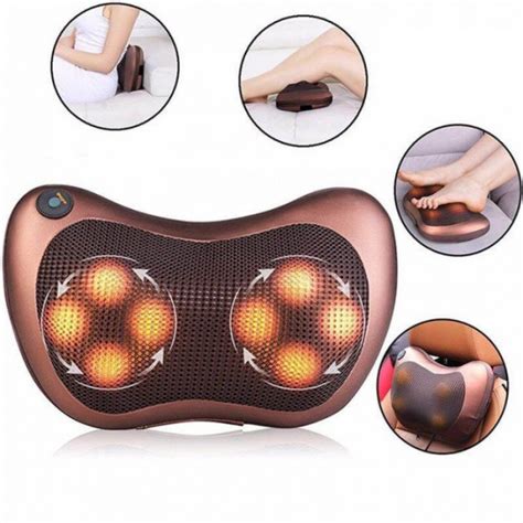 Массажная Подушка Massage Pillow 8028 Роликовый Массажер Для Шеи И ...