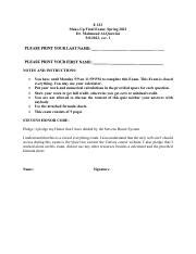 Make Up Final Exam Spring 2022 Electrical Engineering Course Hero