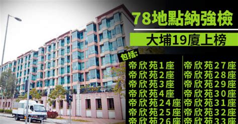78地點納強檢大埔19廈上榜 包括帝欣苑共14座住宅（附連結） 星島日報
