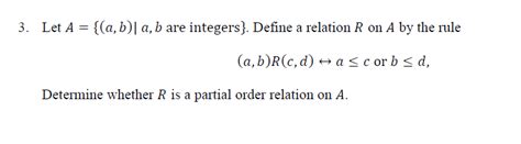 Solved Let A Ab∣ab Are Integers Define A Relation R