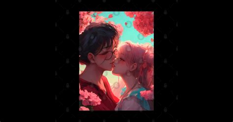 Anime Valentines Day Couple Anime Valentines Day Sticker Teepublic