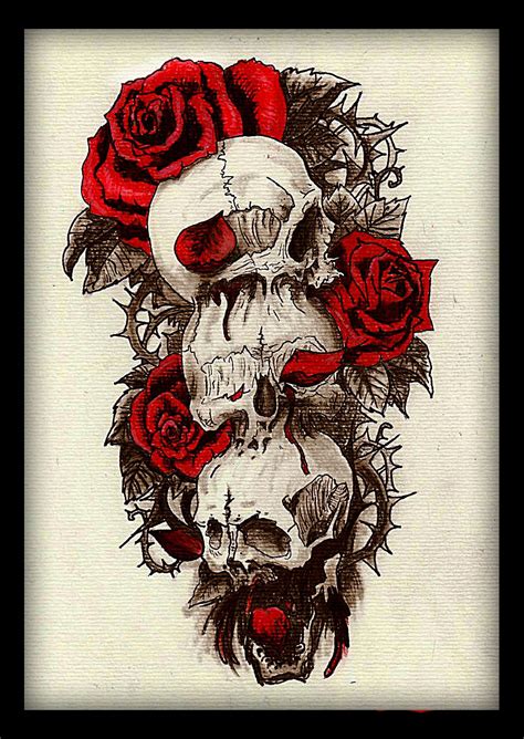 Skull And Roses Tattoo Sleeve Printable Computer Tools
