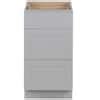 Hampton Bay Cambridge Gray Shaker Assembled Base Kitchen Cabinet With Soft Close Drawers