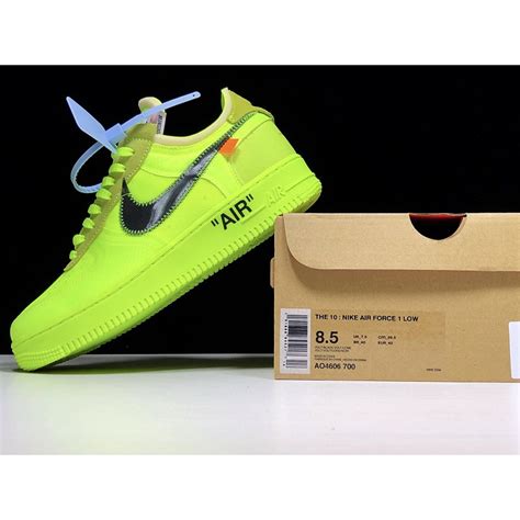 Explosion Tênis Off White X Air Force 1 Af1 Verde Fluorescente Tamanho