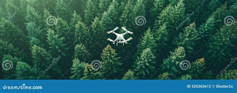 Carbon Sequestration Projects In A Forest Planting Trees To Capture Co2 With Drones Monitoring