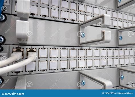 Patch Panel Internet Cables Stock Photo Image Of Datum Computer