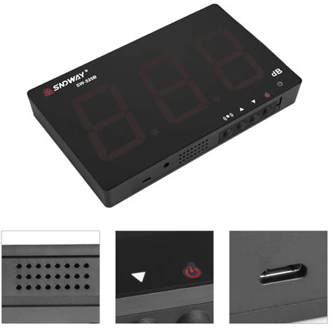SNDWAY SW 525B Digital Sound Level Meter Noise Decibel Meter 30 130dB Large Display Wall Hanging