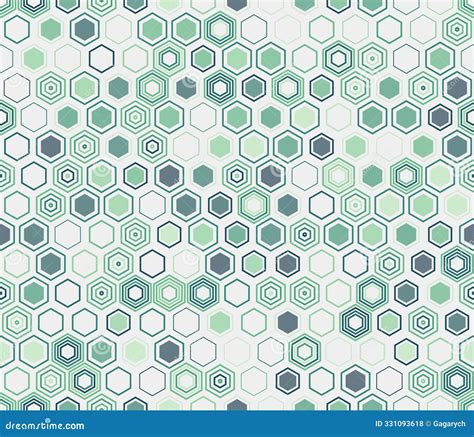 Hexagon Grid Background Geometric Shapes Of Varied Style And Color