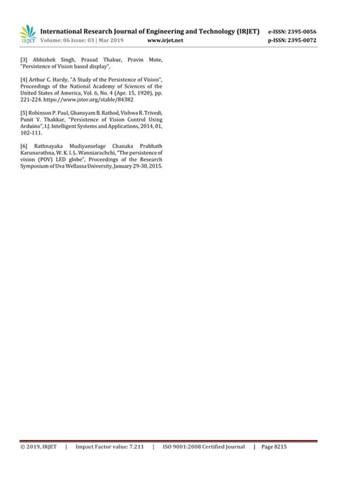 Irjet Design Persistence Of Vision Control Using Arduino Pdf