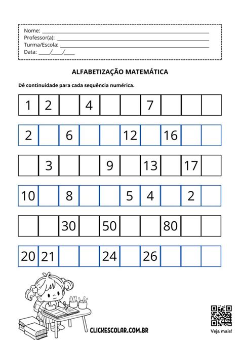 17 Atividades De Alfabetização Matemática Click Escolar