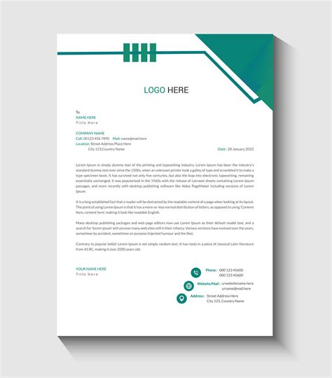 Letterhead Company Letterhead Letterhead Design 21960160 Vector Art