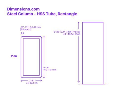 Steel Column Hss Tube Circle Dimensions Drawings Dimensions
